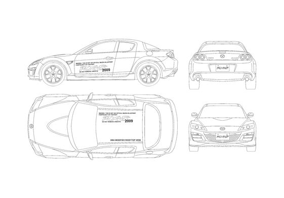 Download drawing Mazda RX8 Coupe 2003 in ai pdf png svg formats